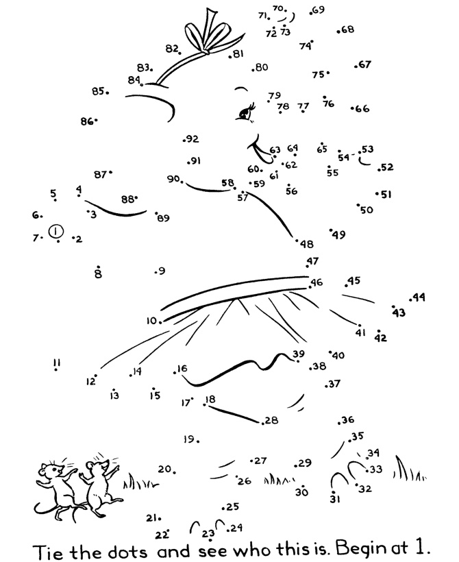Dot to Dot Coloring Activity Pages Dancing Elephant Connect The Dots 