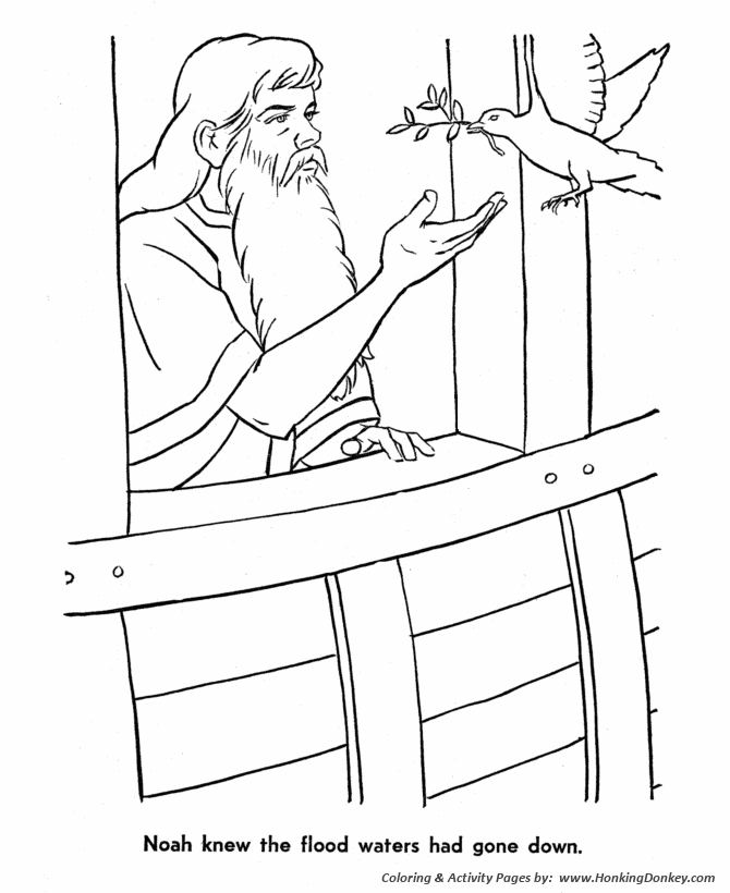 Bible Story characters Coloring Page Sheets - Noah and the Ark - A dove ... Bible Story characters Coloring Page Sheets - Noah and the Ark - A dove ...